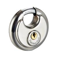 China Sheer 70mm Eco-Friendly Stainless Steel Anti-Theft Lock Warehouses Durable Key Unlock System Waterproof Gates Cake Lock Chain for sale