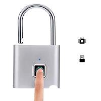 China 2024 High Security Zinc Alloy Electronic Fingerprint Padlock for Brass Gym Cabinets Drawers Anti-Theft Memory Card Data Storage for sale