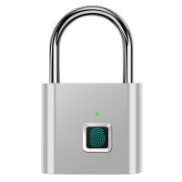 China 2024 High Security Zinc Alloy Electronic Fingerprint Padlock for Brass Gym Cabinets Drawers Anti-Theft Memory Card Data Storage for sale