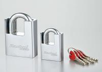 China SHACKLE PROTECTED PLATED BRASS DISC PADLOCK for sale