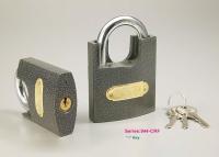 China SHAGKLE PROTECTED PLASTIG PAINTED IRON PADLOCK for sale