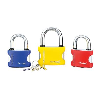 China OVAL TYPE IRON PADLOCK WITH PLASTIG COVER for sale
