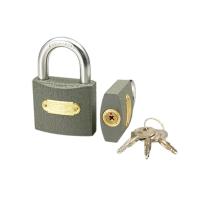 China GREY COLOR IRON PADLOCK WITH CROSSED KEY for sale
