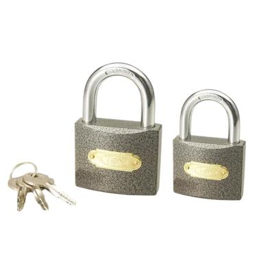 China PLASTIC PAINTED IRON PADLOCK WITH CROSSED KEY for sale