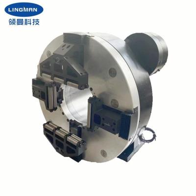 China G500D-230 Full Stroke Pneumatic 4-Jaw Rotary Laser Chuck with 220mm Claw Stroke and 1.5KN Clamping Force for Pipe Cutting for sale