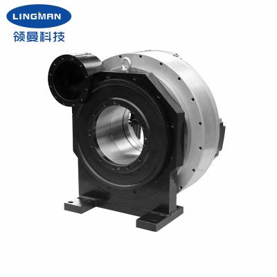 China Light Weight 4 Jaws Main Pneumatic Rotary Chuck For Tube Pipe Cutting Machine for sale