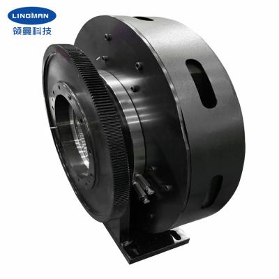 China G600J-225 Full Stroke 4 Jaws Pneumatic Laser Rotary Chuck for Pipe Tube Cutting - 220mm Clamping Stroke, 350mm Center Height for sale