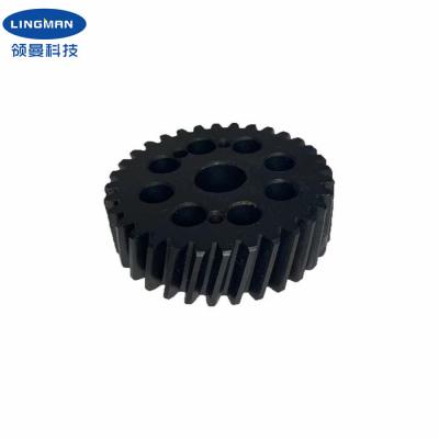China Multiple Number Teeth Black Spur Gear Used in Laser Chuck Pipe Cutting Machine for sale