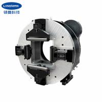 China Square Hole Pneumatic Rotary Chuck for Laser Pipe Cutter 236mm Stroke 2.1KN Clamping Force for sale