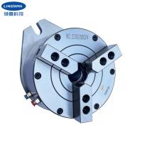 China Vertical 3 Jaw Lathe Chuck Hollow Pneumatic Power Chuck for sale