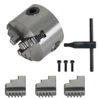 China K11 160mm Three Jaw Self-Centering Manual Chuck with Complete Jaw Set for Precision Machining for sale
