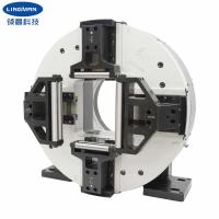 China Full Stroke 130MM Square Hole Main Chuck Rotary Pneumatic Lathe Chuck for sale