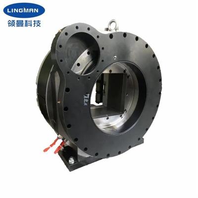 China Square Hole Pneumatic Laser Chuck High Precision 4 Jaw Rotary Chuck for sale