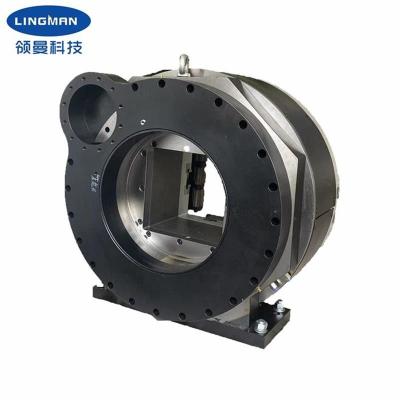 China Lingman Four Jaw Pneumatic Rotary Chuck 6-242mm Clamping Range for Laser Tube Cutting Machine for sale