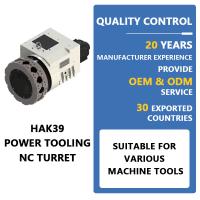 China HAK39 Series NC Turret Power Tooling HAK39080 Turning Tool Holder with 80mm Center Height and 3200 N.m Torque for sale