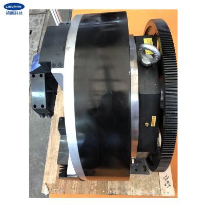 China 4-Jaw Pneumatic Laser Rotary Chuck 236mm Jaw Stroke 150r/min 120Kg Capacity for sale