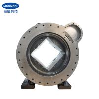 China LINGMAN Pneumatic 4 Jaw Chuck 290mm Hollow 280mm Jaw Stroke 5KN Clamping Force for Laser Pipe Cutting for sale