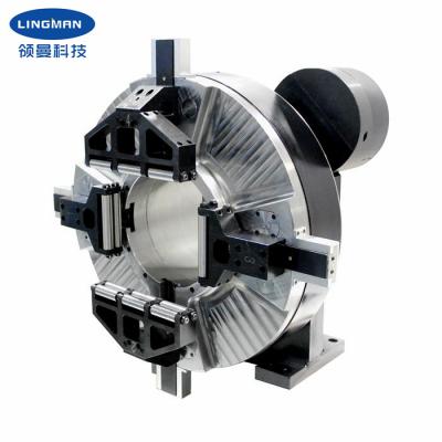 China Lingman Full Stroke Pneumatic Laser Chuck for Pipe Cutting 4-362mm Clamping Range 0.6-7.5KN Force for sale