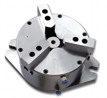 China Vertical Hollow Chuck Dual-purpose Hydraulic and Pneumatic Type for Drilling Milling Machining Center 110mm-400mm for sale