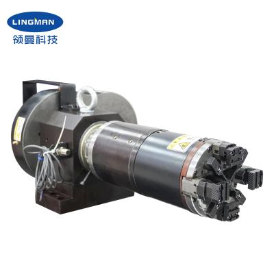 China 4 Jaw Pneumatic Feeding Chuck – Rear/Tailstock Mount, Quick-Change Jaws, Supports Both External Clamping & Internal Gripping For Laser Tube Cutting Machine for sale
