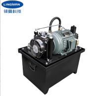 China Lingman Hydraulic Laser Chuck 2.2KW 60L for CNC Lathe Full Stroke Design Long Service Life for sale
