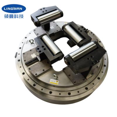 China Customized Electric Rotary Chuck OD 880mm Jaw Stroke 260mm High Precision Heavy Duty Machining for sale
