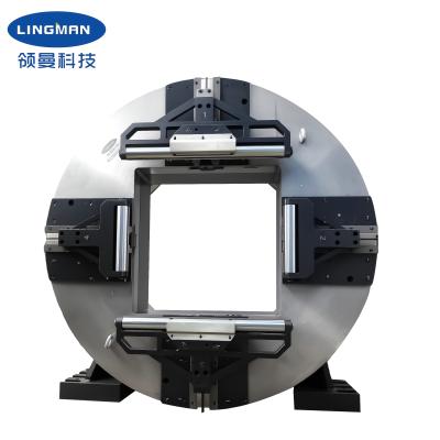 China Lingman Heavy Duty 640mm Square Hole Full Range Chuck High Precision 0.15mm for CNC Tube Cutting for sale