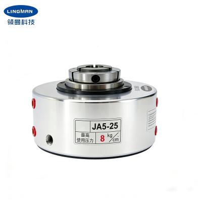 China JA5-25 Pneumatic Rotary Chuck 25mm Through-Hole 6.9kg Lightweight Clamping Range φ10-φ25mm for sale