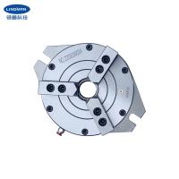 China Vertical Hollow Chuck Pneumatic Chuck LM160HAL Milling Machine Pipe Clamp Cnc 3 Jaw 125mm Chuck Built-in Power Cylinder for sale