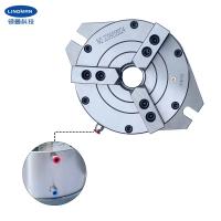 China Vertical Hollow Chuck Pneumatic Chuck LM160HAL Milling Machine Pipe Clamp Cnc 3 Jaw 125mm Chuck Built-in Power Cylinder for sale