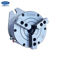 China Vertical Hollow Chuck Pneumatic Chuck LM160HAL Milling Machine Pipe Clamp Cnc 3 Jaw 125mm Chuck Built-in Power Cylinder for sale