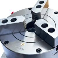 China Vertical Hollow Chuck Pneumatic Chuck LM160HAL Milling Machine Pipe Clamp Cnc 3 Jaw 125mm Chuck Built-in Power Cylinder for sale
