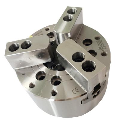 China Lingman 3-Jaw Hollow Hydraulic Power Chuck for CNC Lathe High Rigidity 8000 RPM for sale