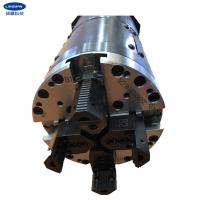 China Rear Rotary Pneumatic 4 Jaw Self Centering Lathe Chuck W160T-23 with 165mm Clamping Range and 400r/min Speed for sale