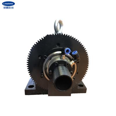 China Lever Type Four Jaw Double Acting Hollow Chuck 400rpm with 3.6KN Clamping Force and 10-320mm Range for sale