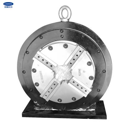 China Central Solid 4-Jaw Dual Power CNC Lathe Chuck W250S-21 with 20-260mm Clamping Range and 500r/min Speed for sale