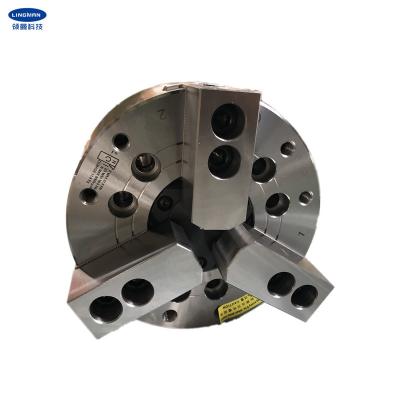 China 10 Inch High Precision 3 Jaw Lathe Chuck with 2000 RPM Speed and 179.8KN Clamping Force for Woodworking for sale