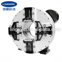 China Higher Rotary Accuracy 4 Jaws Pneumatic Chuck For Pipe Cutting Machine for sale