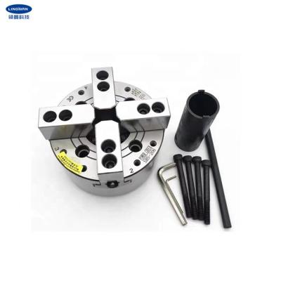 China 4 Jaw High Precision Hydraulic Power Chuck for CNC Lathe - 4200 RPM Max Speed, 85.5KN Clamping Force for sale