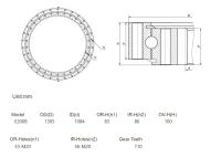 China SLEWING BEARING E200B 1362903 136-2903 GEAR & BEARING GP for sale