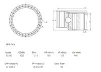 China SLEWING BEARING E330D 367-8346 GEAR & BEARING GP-SWING PART OF 353-0487 GEAR & BEARING GP-SWING for sale