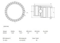 China SLEWING BEARING DX340LC-5 / DX350LC-5 140109-00008A  BEARING;SWINGTRACK FARME for sale