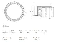 China SLEWING BEARING DH300-7 10900181A/140109-00010A SWING BEARING TRACK FRAME for sale