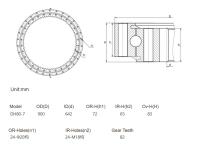 China SLEWING BEARING DH80-7 BEARING;SWING 109-00170A/K1008340 SOLAR75 for sale