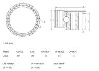 China SLEWING BEARING DH55 BEARING;SWING 2109-9067A 180-00297D2 SOLAR 55 for sale