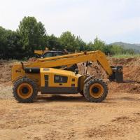 China 3 Ton Telescopic Boom Handler With Lifting Walking Linkage Function for sale