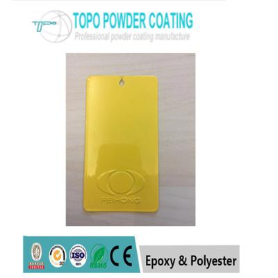 China RAL 1018 Yellow Pure Polyester Powder Coating H Pencil Hardness Non - Toxic for sale