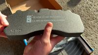 China DC9.50 Truck Brake System WVA29087 Heavy Duty Brake Pad for Daf Mercedes Man Trailer for sale