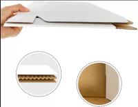 China Rectangle Custom Cardboard Shipping Boxes White Kraft Corrugated Shipping Boxes 12x9x3 Inches for sale