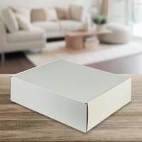China Rectangle Custom Cardboard Shipping Boxes White Kraft Corrugated Shipping Boxes 12x9x3 Inches for sale